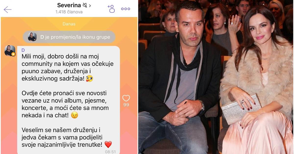 U chat grupi se obratiš Severini, a odgovara ti njen PR Davor Grgin ...