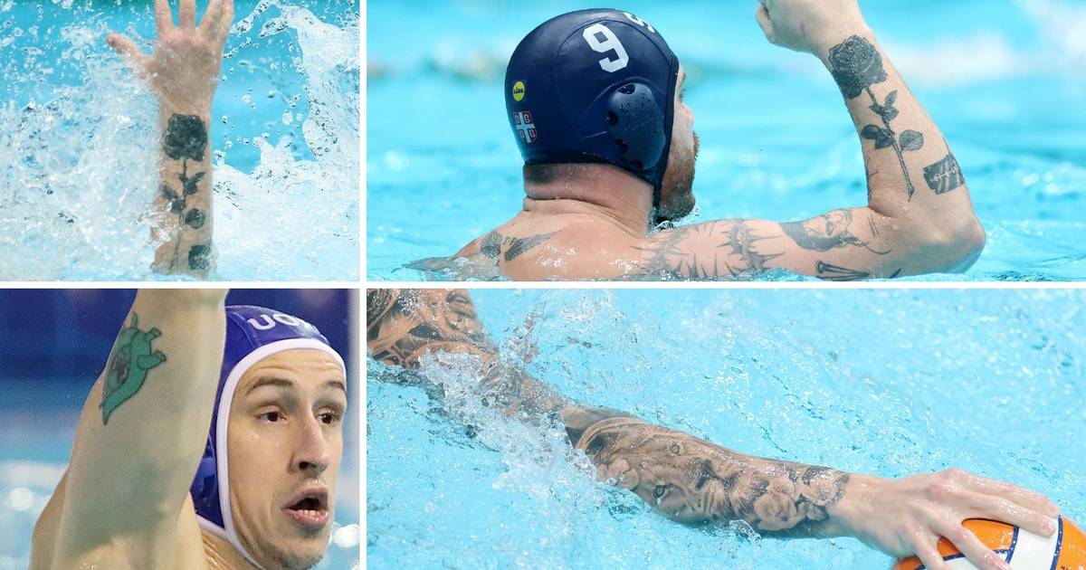 Najbolji vaterpolisti Europe u Hrvatskoj pokazali tetovaže: Lav, ruža ...