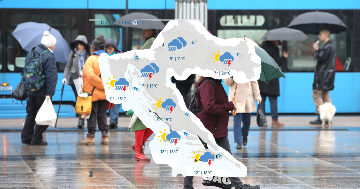 Kiša, pljuskovi i grmljavina stižu u velik dio zemlje, a i temperatura ... Kiša, pljuskovi i grmljavina stižu u velik dio zemlje, a i temperatura ...