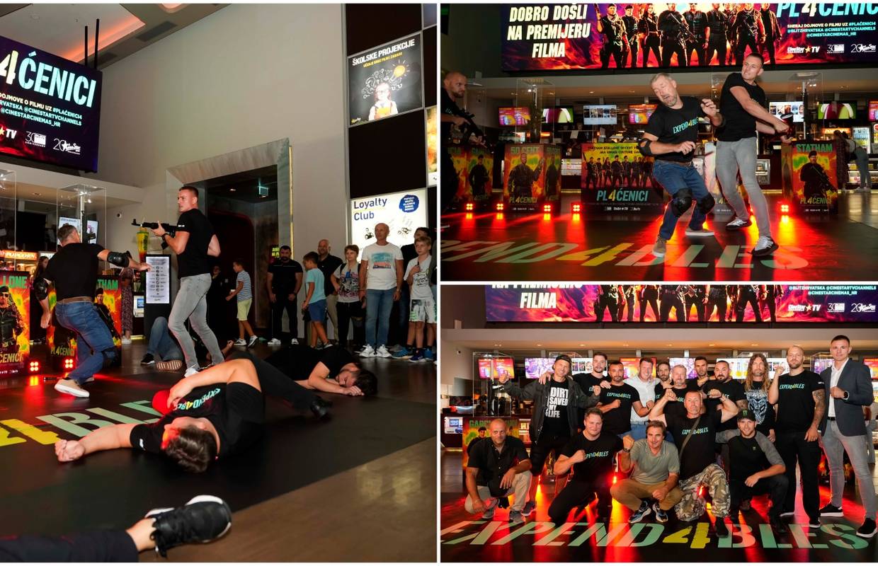 Kaskaderi i dvojnici iz Hrvatske na premijeri filma 'Plaćenici': Radili ...