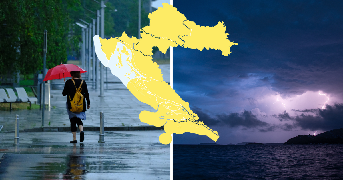 Vrijeme danas: pljuskovi praćeni grmljavinom, za cijelu zemlju izdan ...