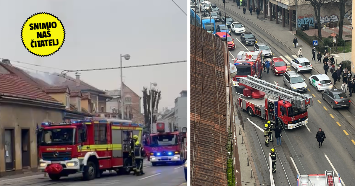 VIDEO Gorjelo krovište kuće na Ilici u Zagrebu: 'Dimilo se, onda su ...