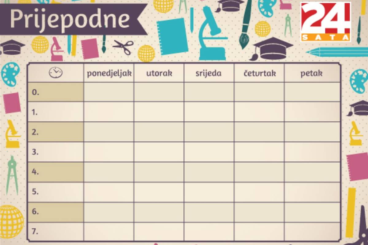 Kliknite i preuzmite rasporede sati za novu školsku godinu! | 24sata