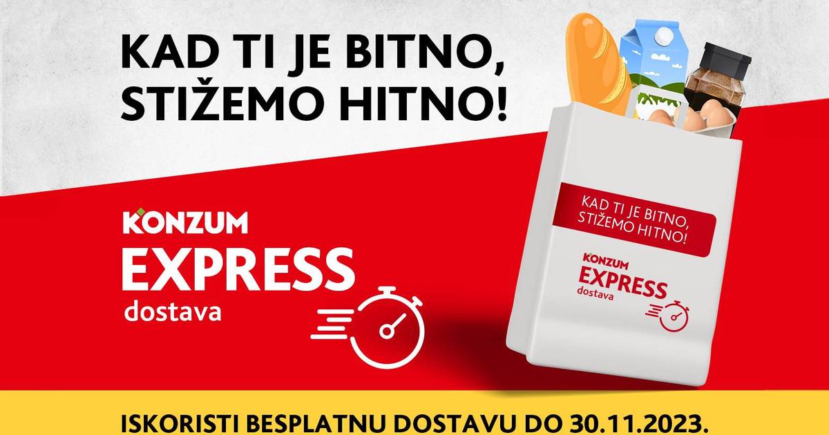 Osigurajte si brzu dostavu najpotrebnijih namirnica uz Konzum Express | 24sata