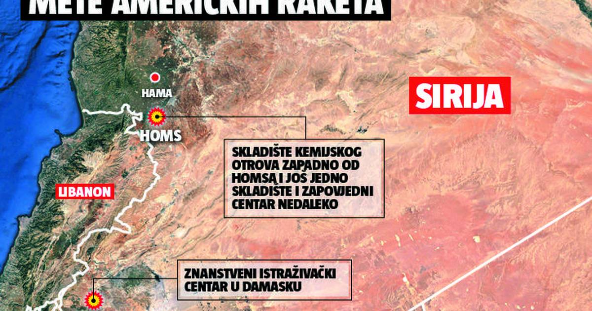 Karta američkih napada: Ove mete je Trump gađao u Siriji | 24sata