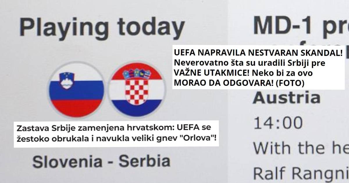 Uefa Srbima stavila šahovnicu, Vučićevi mediji divljaju: 'Bruka! Netko bi morao odgovarati' | 24sata
