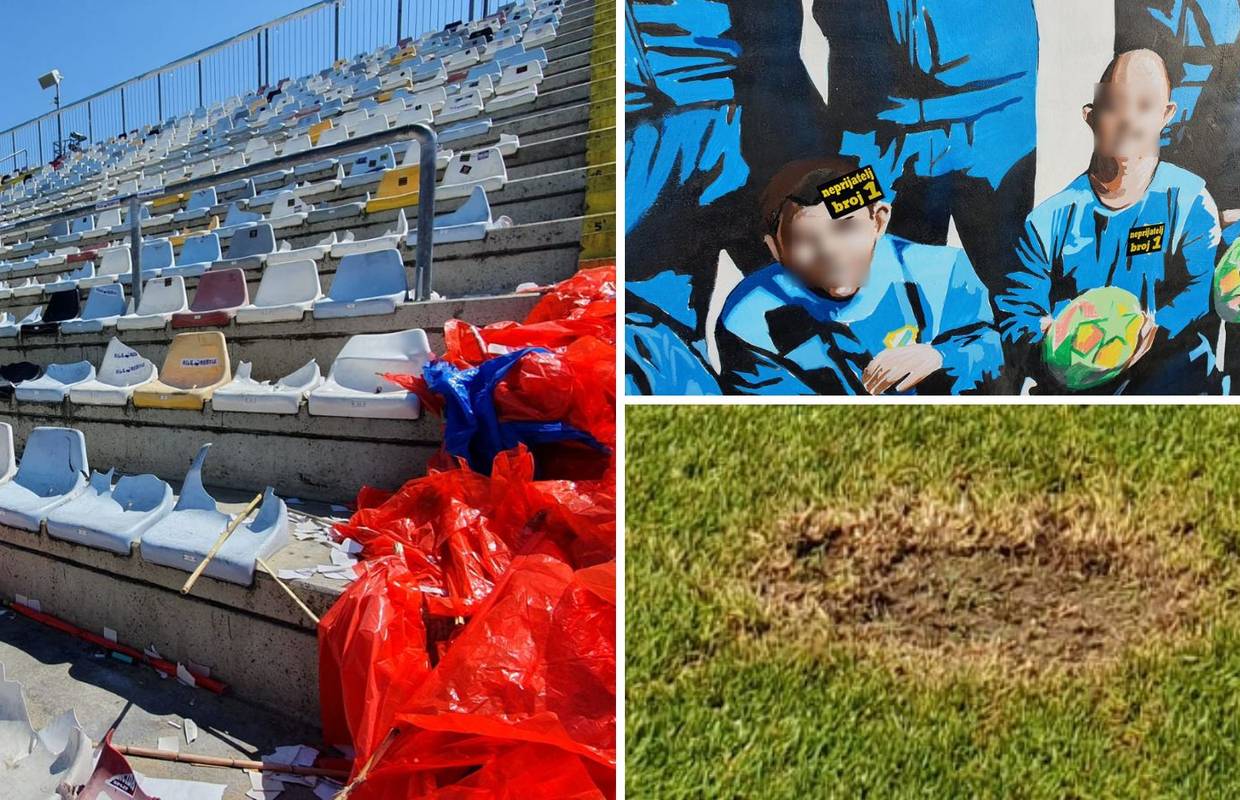 Što je ostavila Torcida? Rujevica dan poslije: Izgorene sjedalice, rupa ...