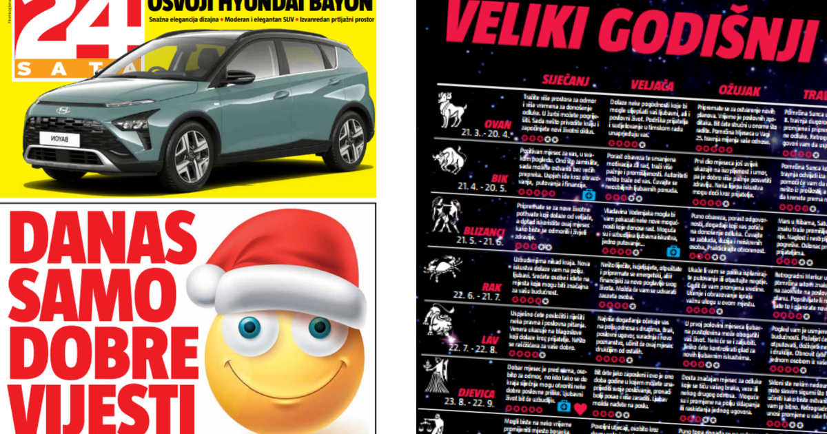 Veliki novogodišnji dvobroj 24sata donosi tri super priloga uz detaljan ...