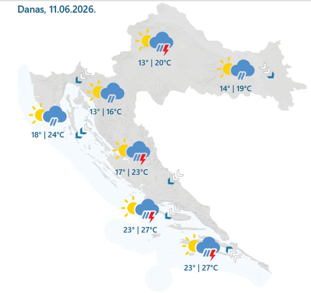 Sinoć nevrijeme u Hrvatskoj, u Sloveniji padao led veličine golf ...